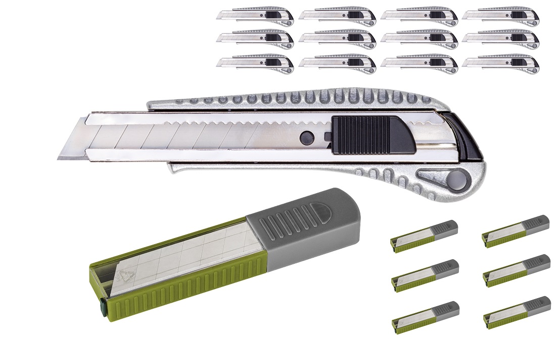 12 Cuttermesser + Klingen – robust & scharf
